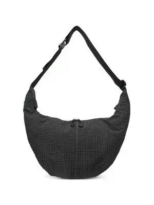 Comme Des Garçons Grid-pattern Shoulder Bag - Black