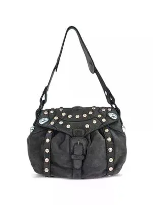 Loewe 2006 Studded Suede Shoulder Bag