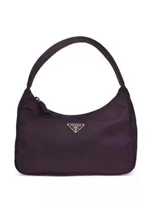 Prada 1990s Zip Handbag - Purple