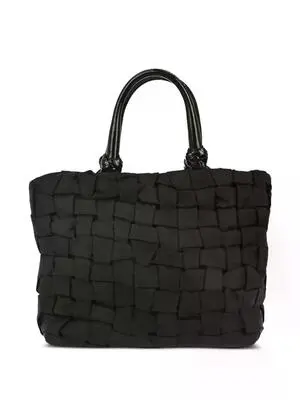 Prada 1990s Woven Tote Handbag - Black