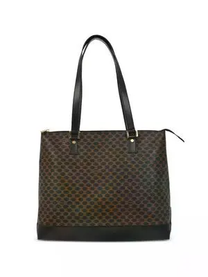 Celine 1990s Macadam Tote Handbag - Black
