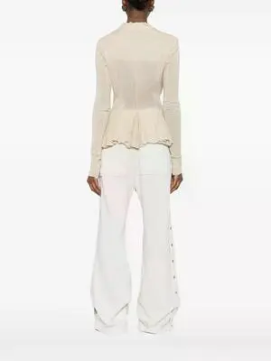 Rick Owens V-neck Cardigan With Ribbon Detail - Neutrals