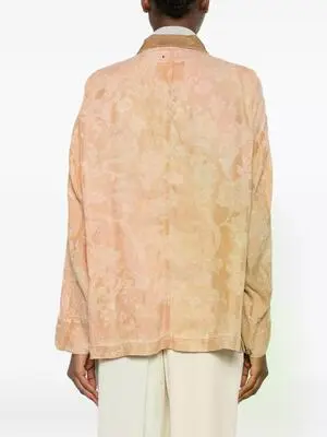 R13 Floral Corduroy Oversized Jacket - Brown