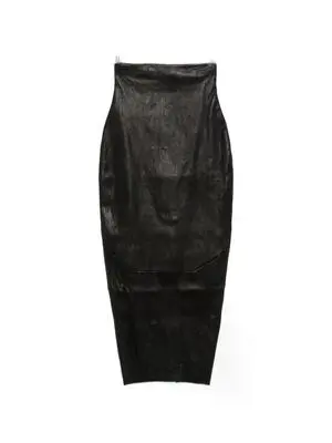 Rick Owens Panelling Midi Skirt - Black