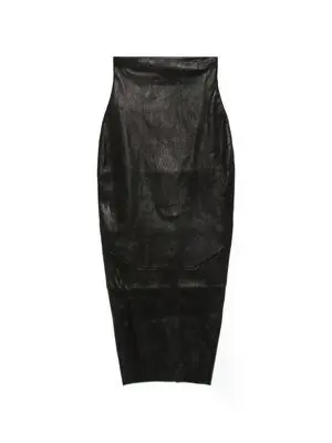 Rick Owens Panelling Midi Skirt - Black