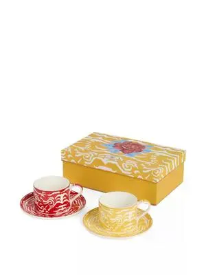 LISA CORTI Patterned Tea Set - Red