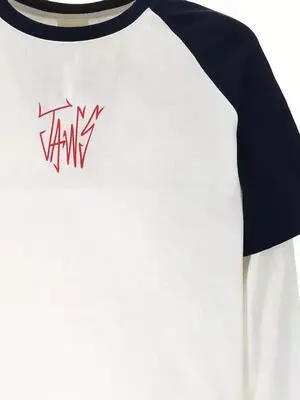 JAWS Long Sleeve Printed T-shirt - Neutrals