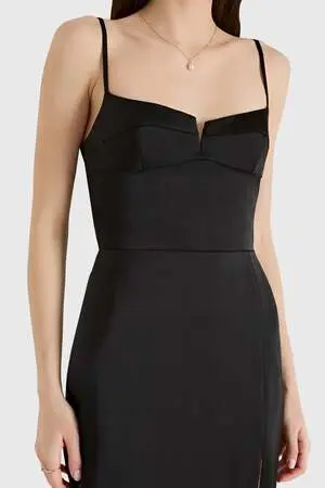 Amanda Uprichard Lyra Maxi Dress - Black