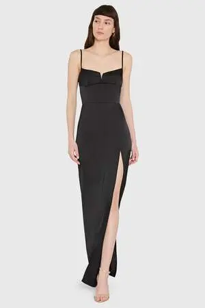 Amanda Uprichard Lyra Maxi Dress - Black