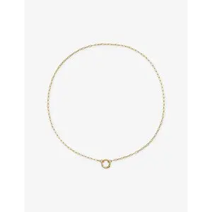 Monica Vinader Oval Link Chain Charm Necklace - Gold