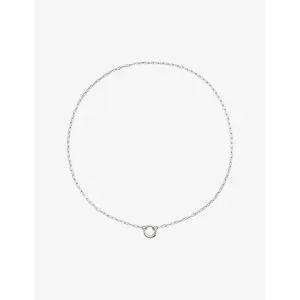 Monica Vinader Oval Link Charm Necklace - Silver