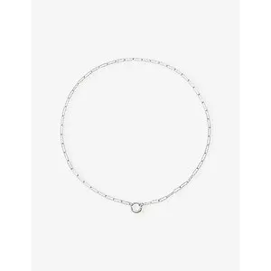Monica Vinader Monica Vinader Alta Textured Chain Necklace Silver