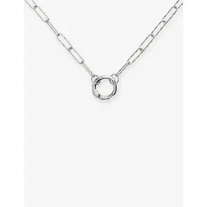 Monica Vinader Alta Textured Chain Necklace - Silver