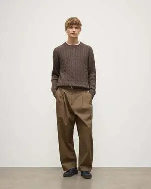 Johnstons Of Elgin Calder Cable Cashmere Jumper - Grey