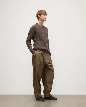 Johnstons Of Elgin Calder Cable Cashmere Jumper - Grey