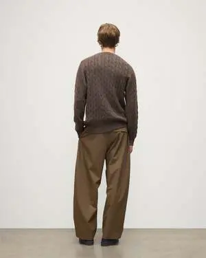 Johnstons Of Elgin Calder Cable Cashmere Jumper - Grey