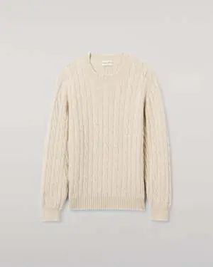 Johnstons Of Elgin Calder Cable Cashmere Jumper - Grey