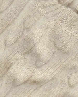 Johnstons Of Elgin Calder Cable Cashmere Jumper - Grey