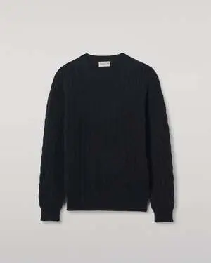 Johnstons Of Elgin Calder Cable Cashmere Jumper - Grey