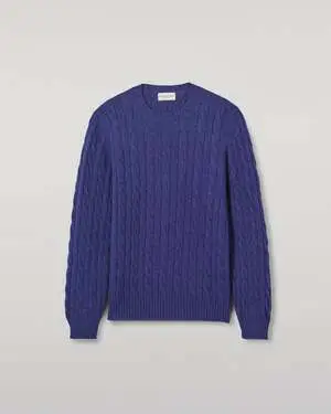 Johnstons Of Elgin Calder Cable Cashmere Jumper - Grey