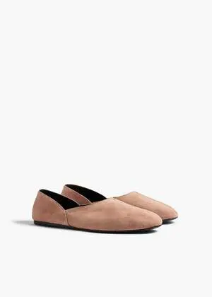 Khaite Jane Flat In Suede