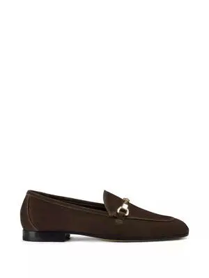 DOUCAL'S Metal-detail Suede Loafers - Brown