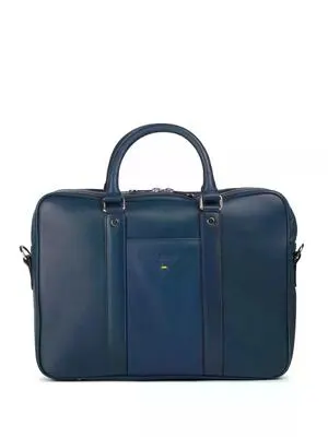 DOUCAL'S Top-handle Leather Briefcase - Blue