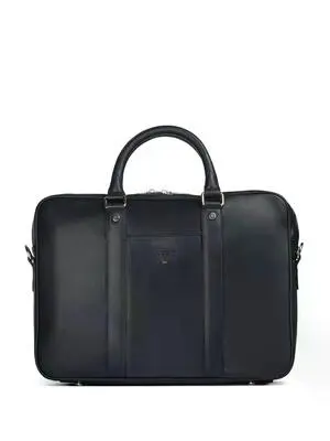 DOUCAL'S Top-handle Leather Briefcase - Blue