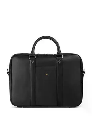 DOUCAL'S Top-handle Leather Briefcase - Black