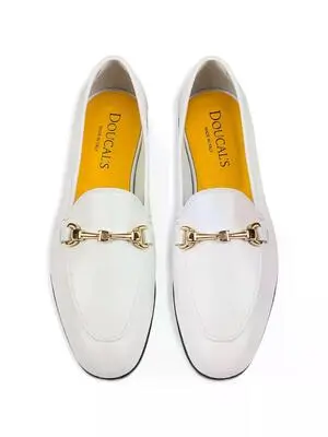 DOUCAL'S Horsebit Leather Loafers - White
