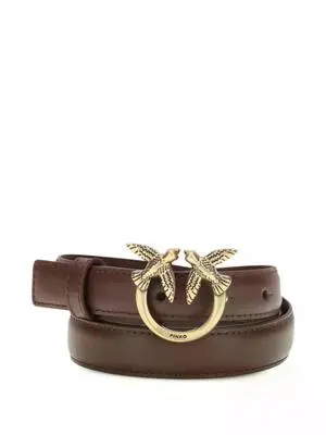 Pinko Love Berry Leather Belt - Brown