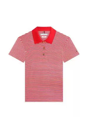 Tommy Hilfiger Striped Polo Top - Red