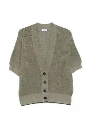 Brunello Cucinelli Button V-neck Cardigan - Green