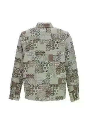 LES DEUX Patchwork Patterned Shirt Jacket