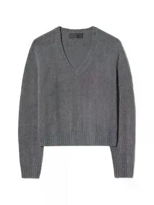NILI LOTAN Vicki V-neck Sweater - Grey
