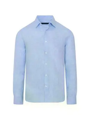 PATRICK ASSARAF Chambray Long-sleeve Shirt - Blue