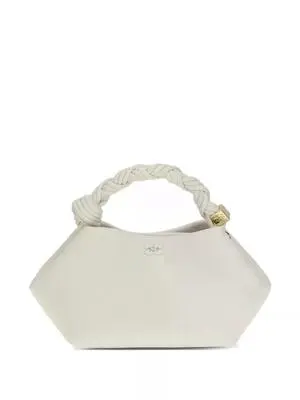 GANNI Small Bou Grained Tote Bag - Neutrals