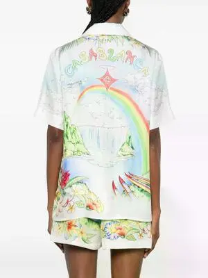 Casablanca Aloha Graphic Shirt - Blue
