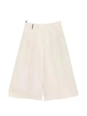 Peserico Front-pleat Shorts - Neutrals