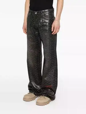 PDF Leopard Print Denim Jeans