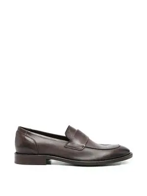 FRANCO FEDELE Penny Leather Loafers - Brown