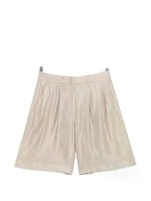 Peserico Cuffed-hem Pleated Shorts - Neutrals
