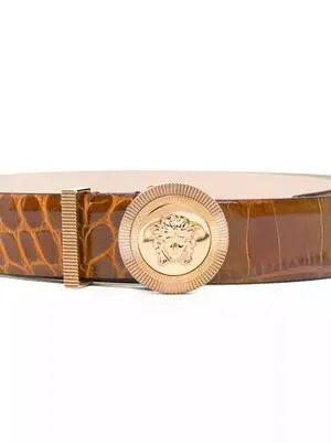 Versace Medusa-plaque Embossed Belt
