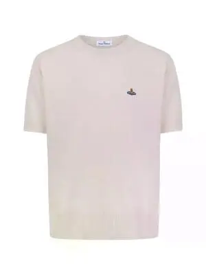 VIVIENNE WESTWOOD Embroidered T-shirt - Neutrals