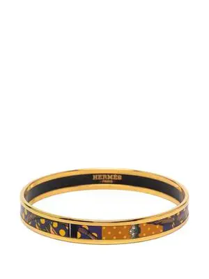 HERMÈS 2000-2025 Narrow Enamel Clic Clac A Pois Bangle 62 Costume Bracelet