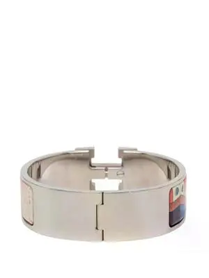 Hermès 2000-2025 Wide Enamel Cosmographia Universalis Clic Clac H Bracelet Pm - Blue
