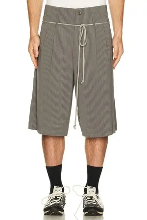 SONG FOR THE MUTE Double Pleated Shorts - Grey