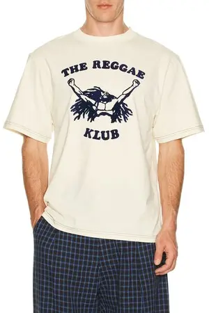 NICHOLAS DALEY Reggae Klub Tee In Cream - Rice