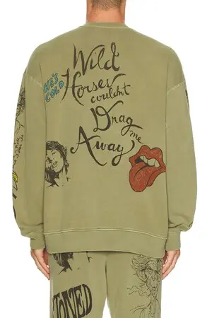 MadeWorn Rolling Stones Sketch Classic Crew Sweatshirt