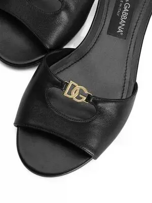 Dolce & Gabbana Silk Nappa Leather Flat Slippers